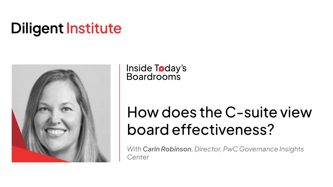 How does the C-suite view board effectiveness? – Part 1 - YouTube