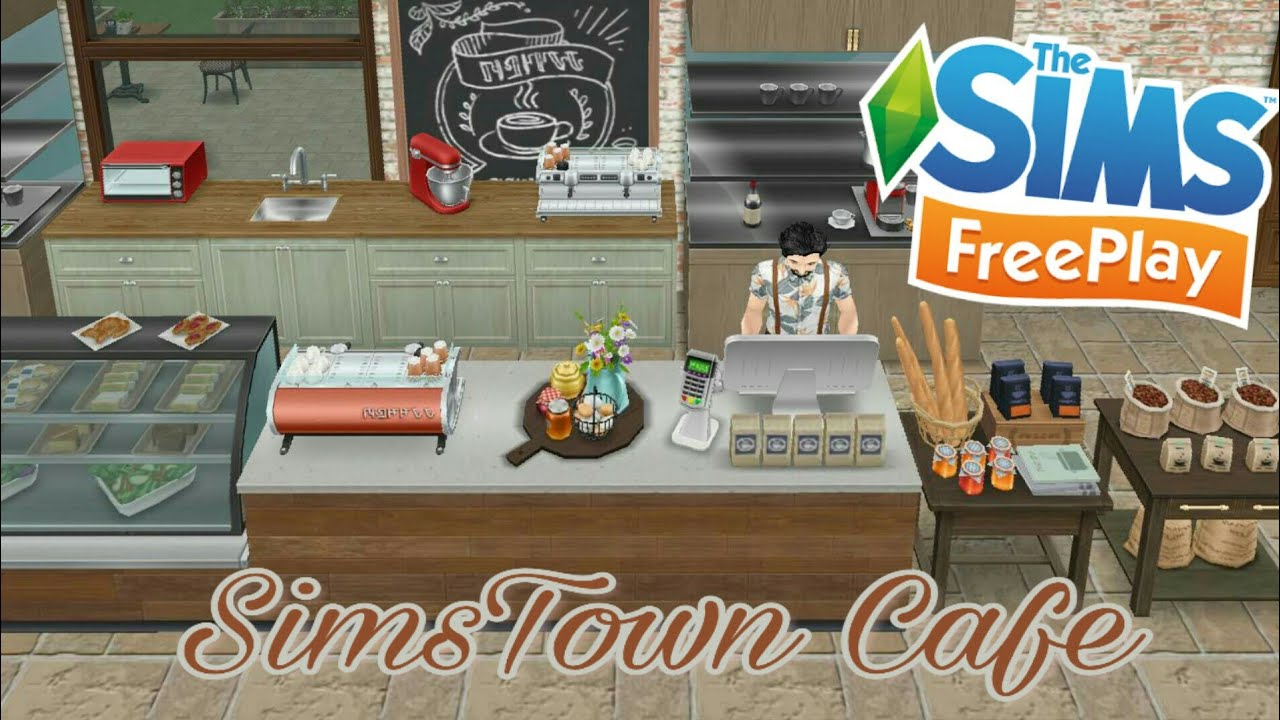 The Sims Freeplay My New SimsTown Cafe - YouTube