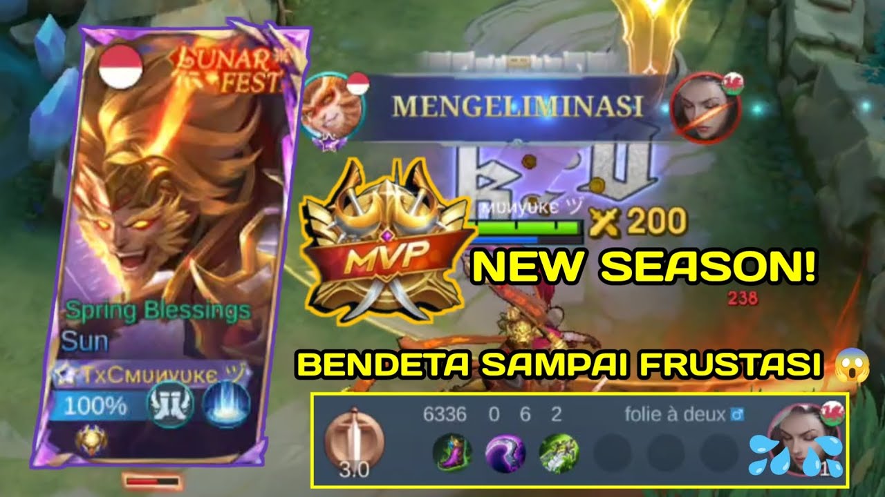 SUN CRAZY BIKIN BENDETA FRUSTASI TAK BERDAYA | SUN ARRIVAL MOBILE LEGENDS - YouTube