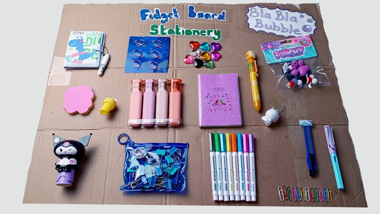 🌈fidget board ASMR 🌈|back to school fidget board 🖍️|no talking ...