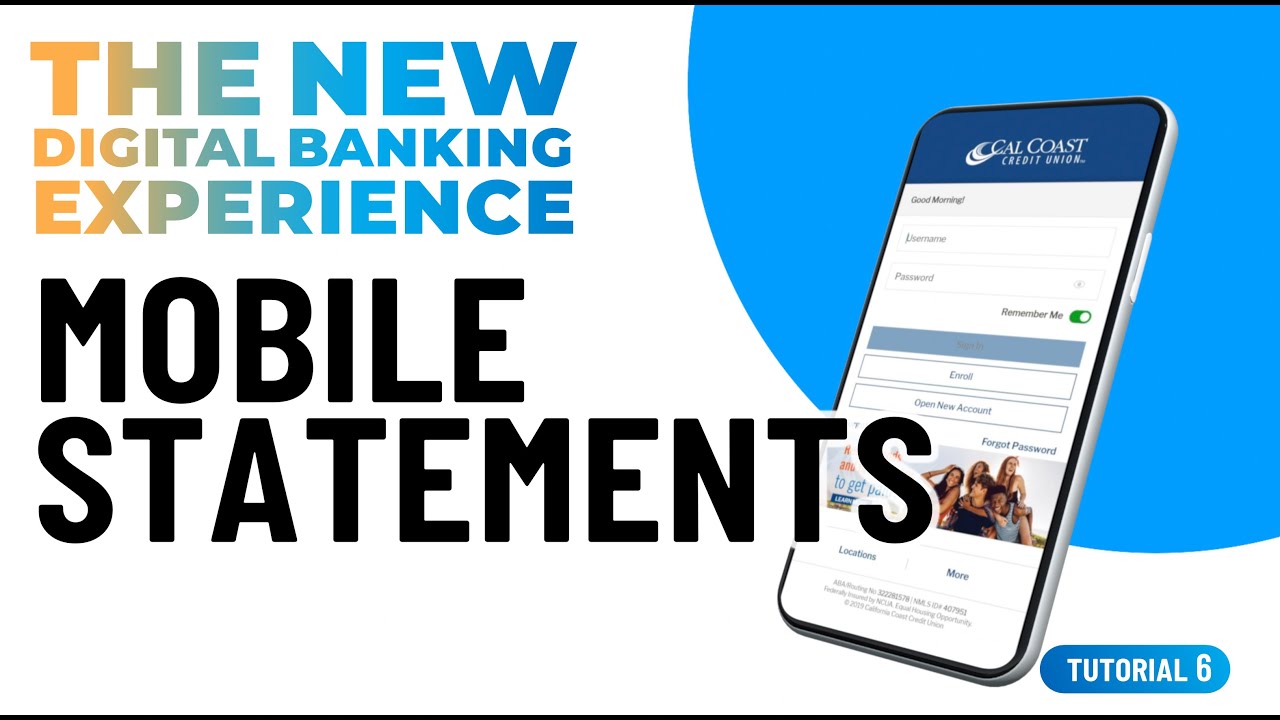 Mobile Statements | Tutorial 6 - The New Digital Banking Experience ...