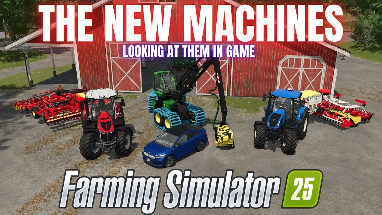 LOOKING AT THE NEW EQUIPMENT IN GAME - Farming Simulator 25 - YouTube
