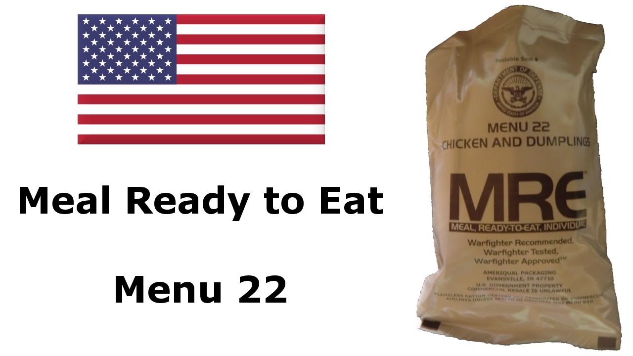 MRE Meal ready to eat Menu 22 INSPDATE 2013 - YouTube