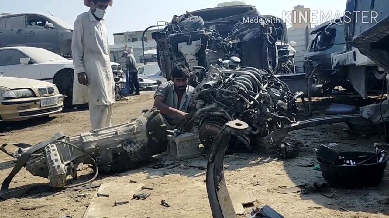 Car scrap yard Hamad town Bahrain - YouTube