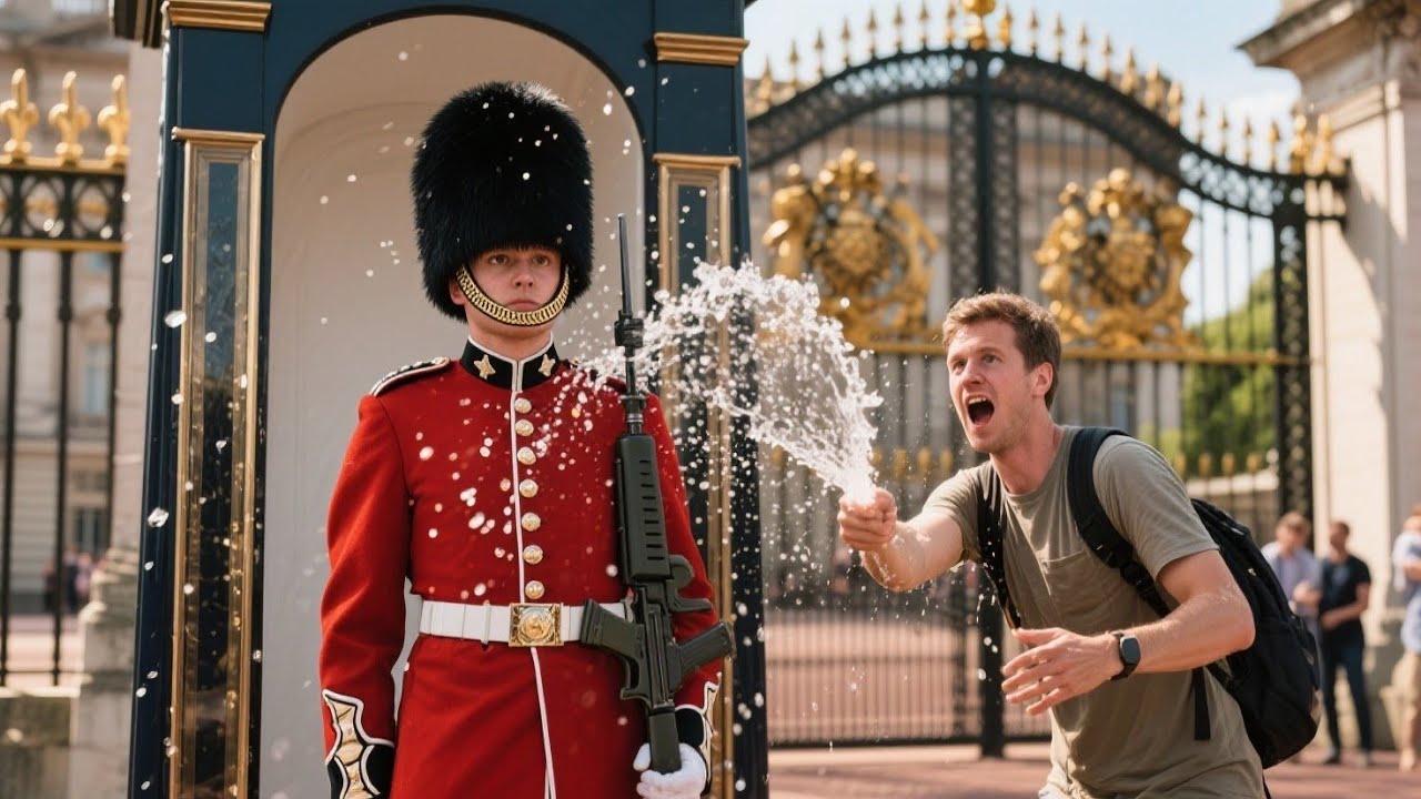 A Tourist Splashes Water on a Royal Guard—The Guard’s Unexpected ...