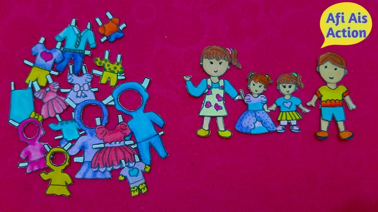 Cara Membuat Boneka Kertas/Tutorial Membuat Orang-Orangan dari Kertas ...