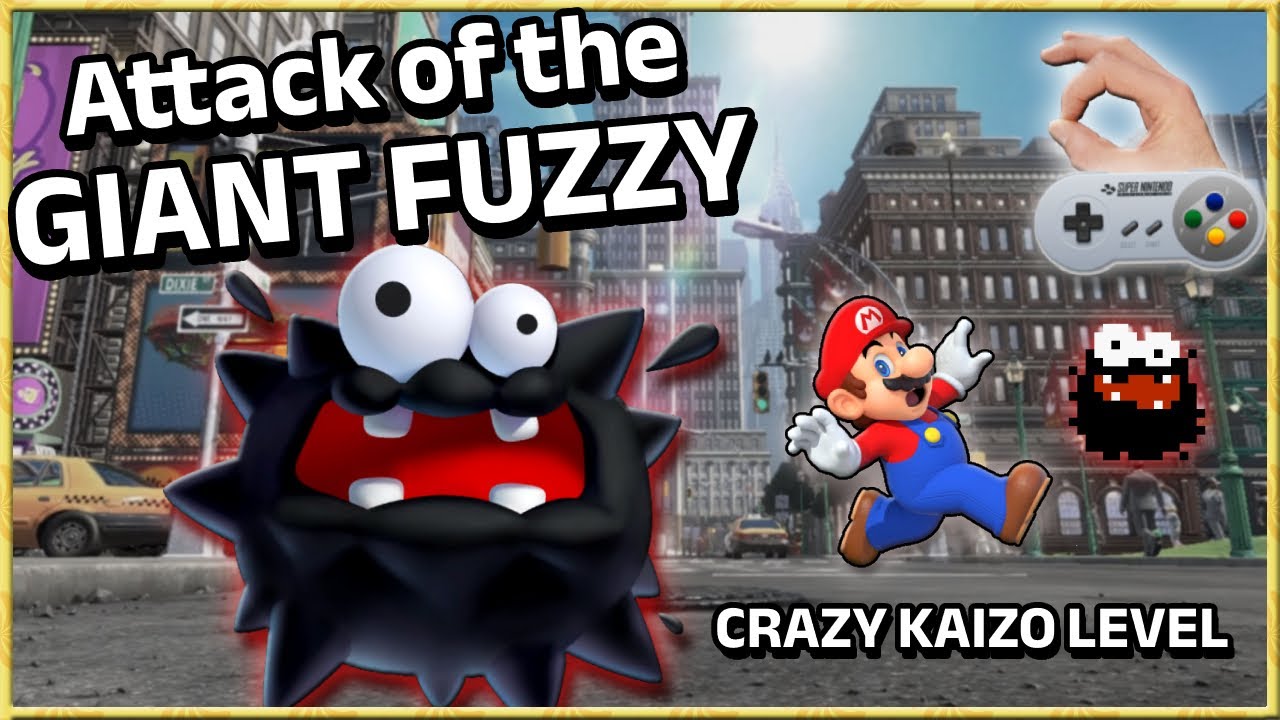 ATTACK OF THE GIANT FUZZY - Crazy Mario Level - YouTube