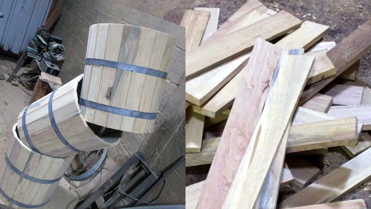 wood pots .making easy way - YouTube