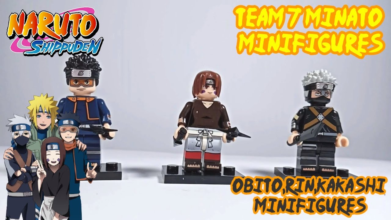 LEGO NARUTO ナルト | TEAM 7 MINATO OBITO, KAKASHI, RIN MINIFIGURES ...
