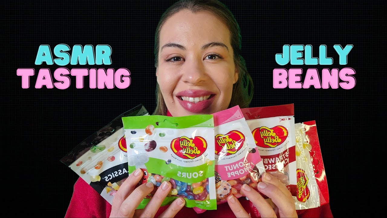 ASMR Tasting Jelly Beans 🫘🍬🍩 ASMR Mukbang - YouTube