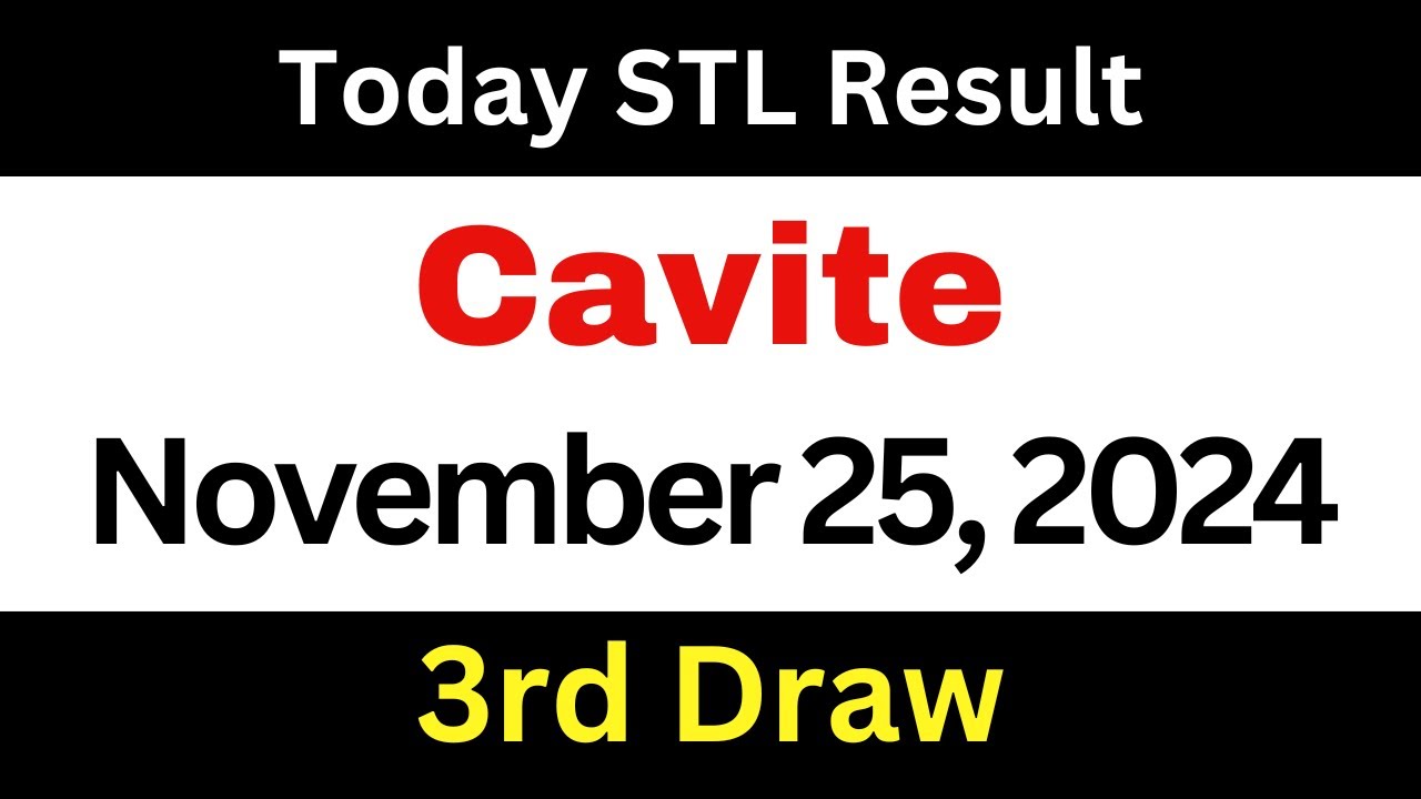 STL Cavite 3rd Draw Result November 25, 2024 - YouTube