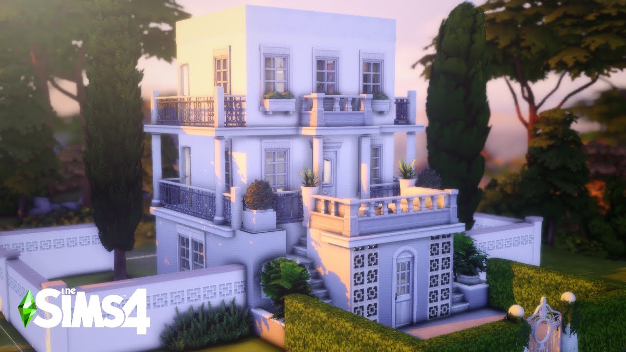 Modern Classy White House | Speed Build | No CC | The Sims | Ambient ...