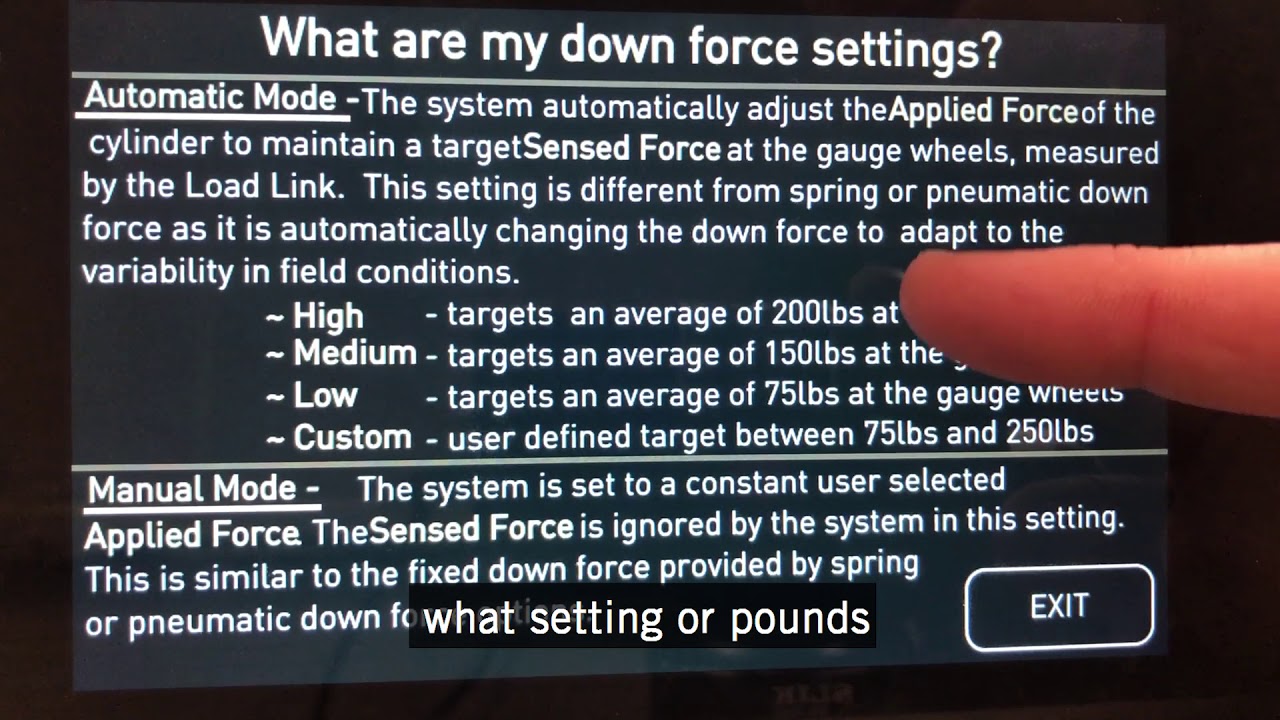 Kinze True Depth™ Hydraulic Down Force Display Overview - YouTube