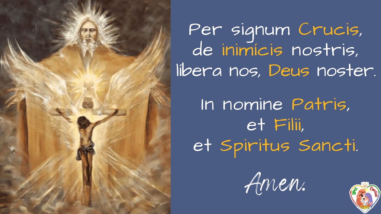 La Señal de la Cruz (persignarse) en Latín ️ - YouTube