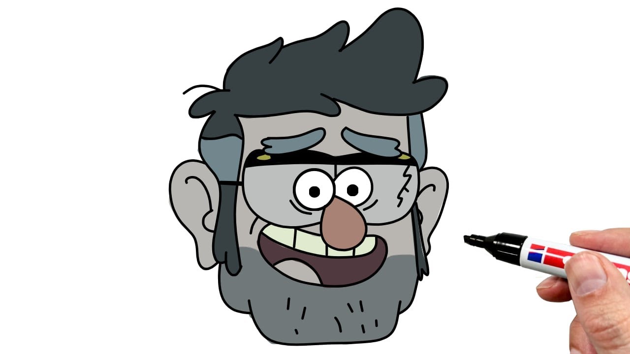 How to Draw Ford Pines From Gravity Falls - YouTube