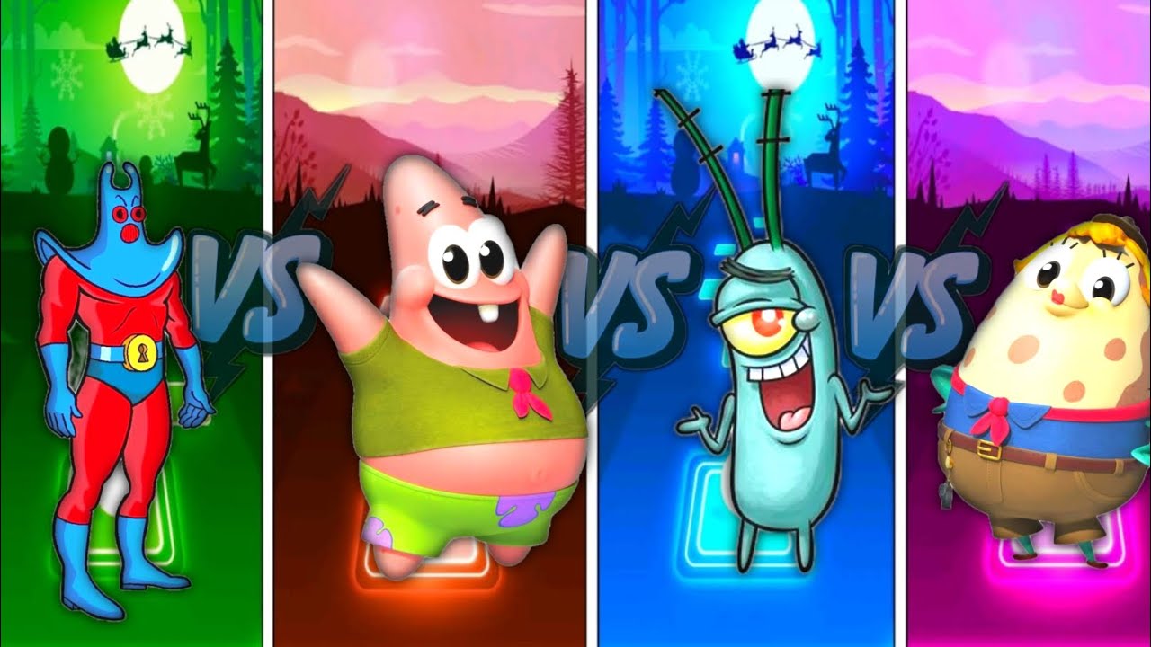 SpongeBob 🎶 Man Ray 🆚 Patrick Star 🆚 plankton 🆚 Mrs puff 🎶 Tiles Hope ...
