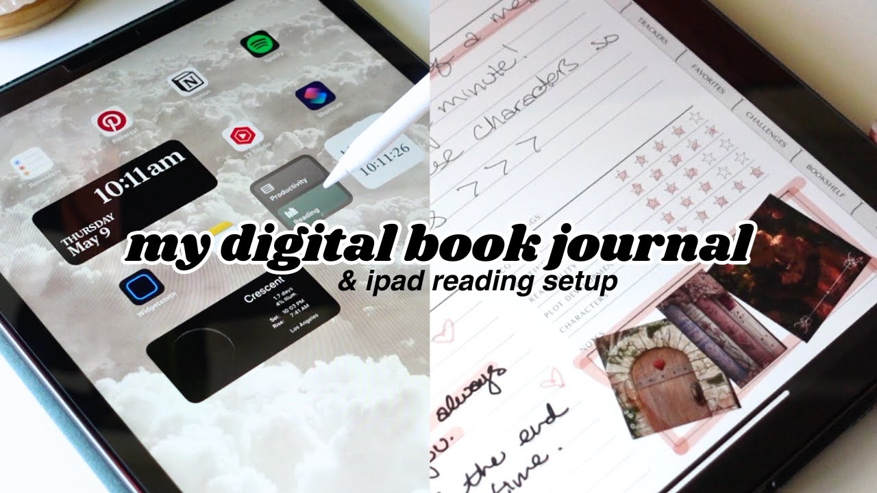 my ipad setup for reading & book journaling ☁️📖🤍 goodnotes app & my ...