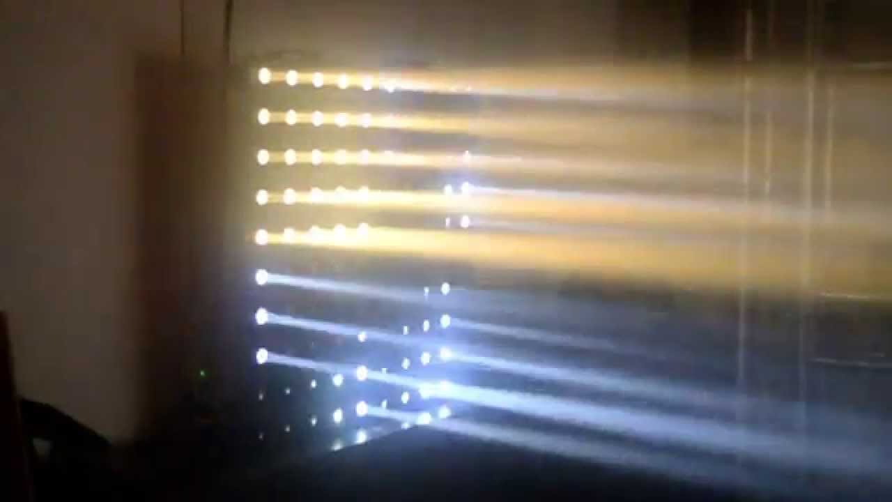 25*3w cree Cool white & warm white led matrix disco light - YouTube
