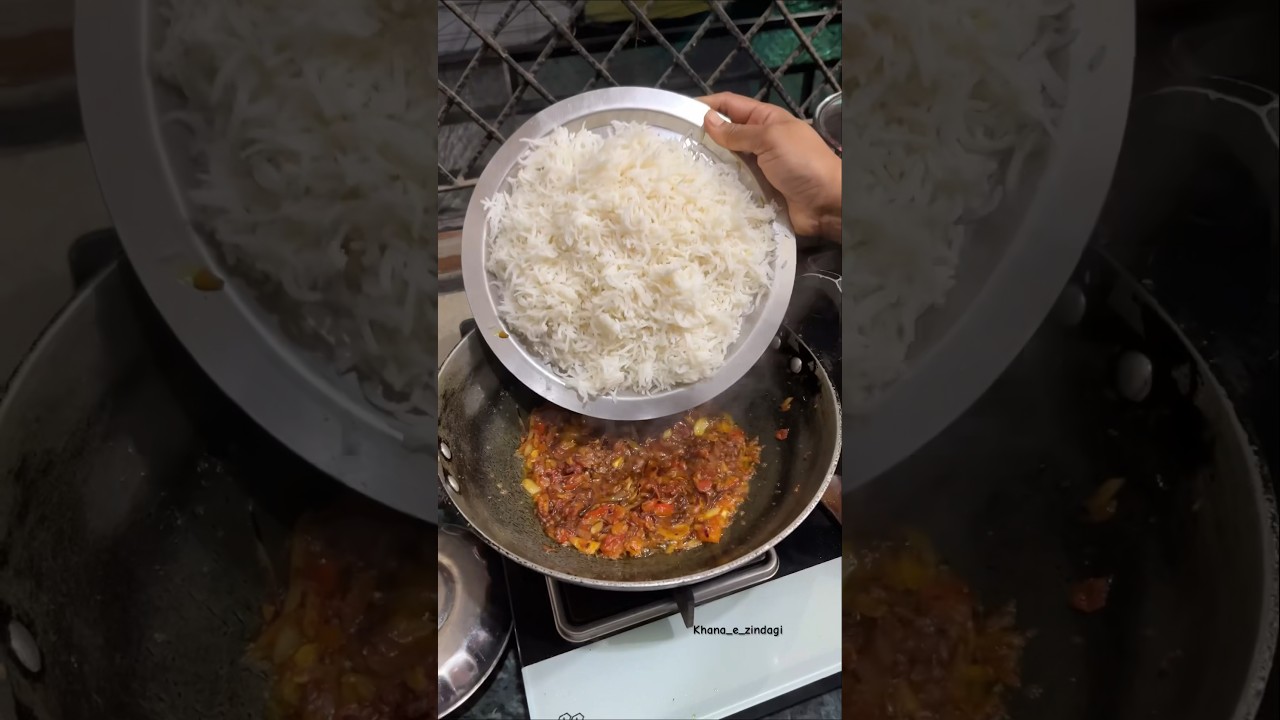 5 min recipe of fried try it now #youtubeshorts #friedrice #foodshorts ...
