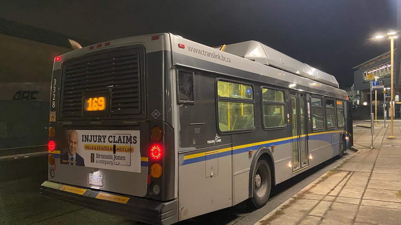 Port Coquitlam Translink 2006 C40LFR P3328 on 169 Braid Stn - YouTube