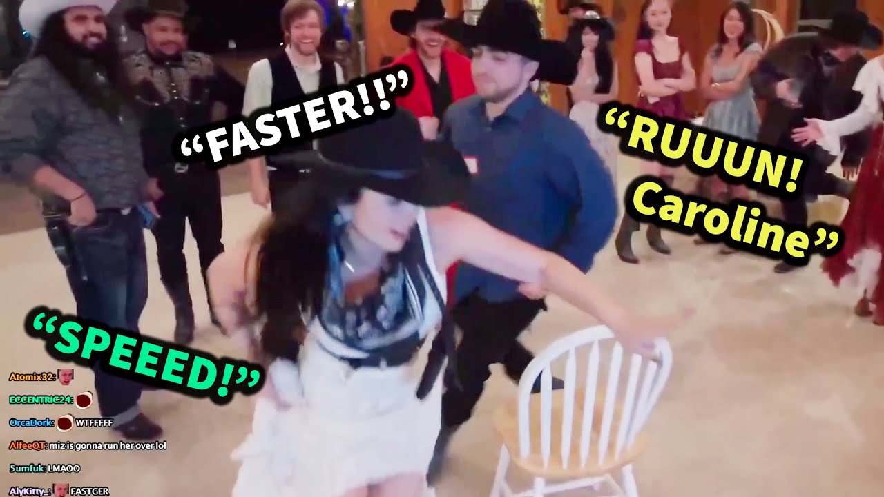 Mizkif's smooth move on musical chairs' final with Caroline - [WILD ...