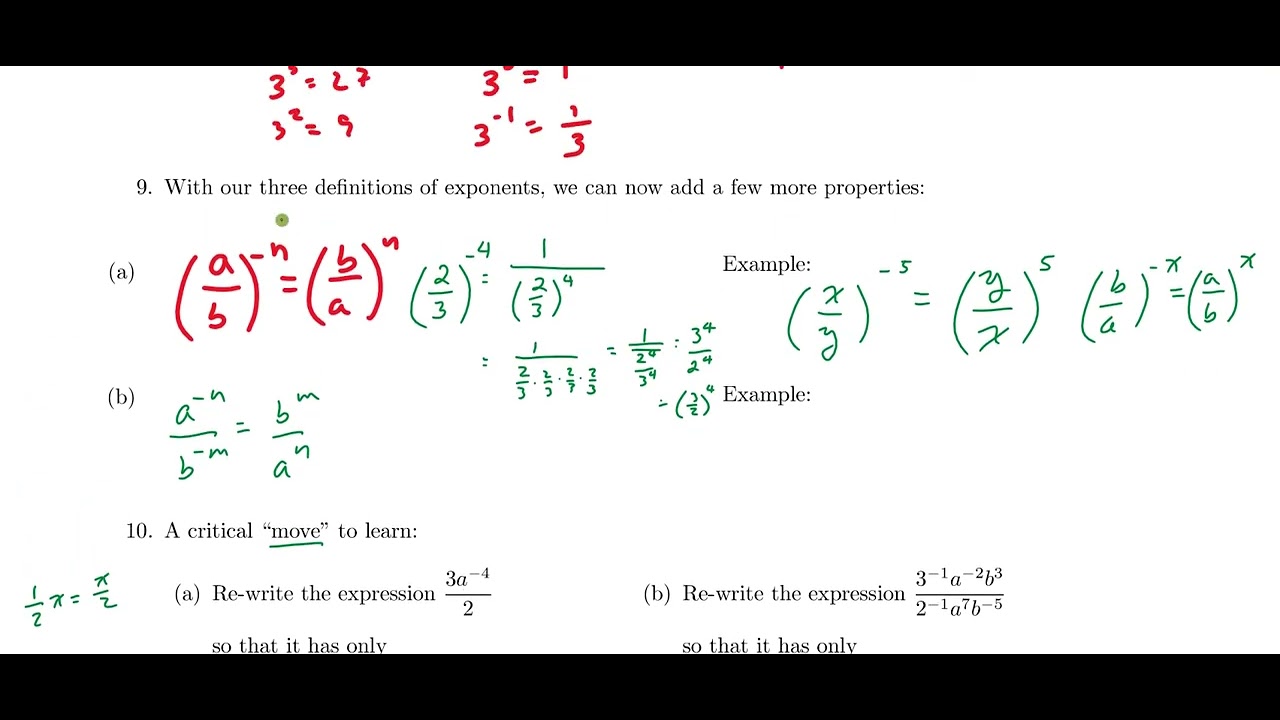 Properties of Exponents Pt 2 - YouTube