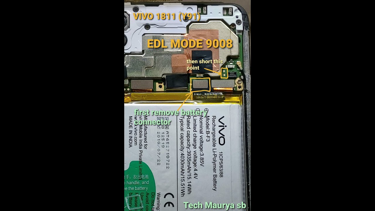 Vivo 1811 Y91 Pattern unlock, frp unlock, edl point, factory reset safe ...