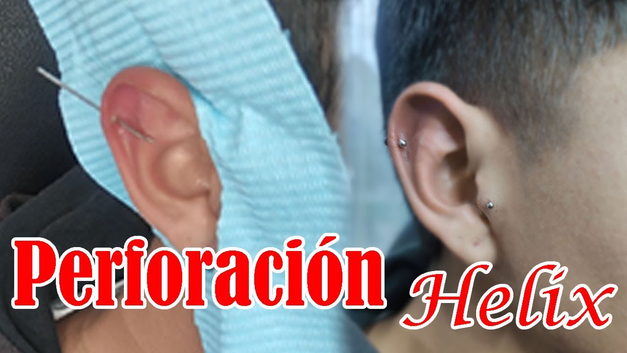 Perforación oreja hombre | Hélix - YouTube