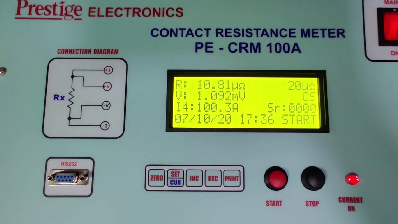 PRESTIGE ELECTRONICS | CONTACT RESISTANCE METER PE-CRM-100A ...