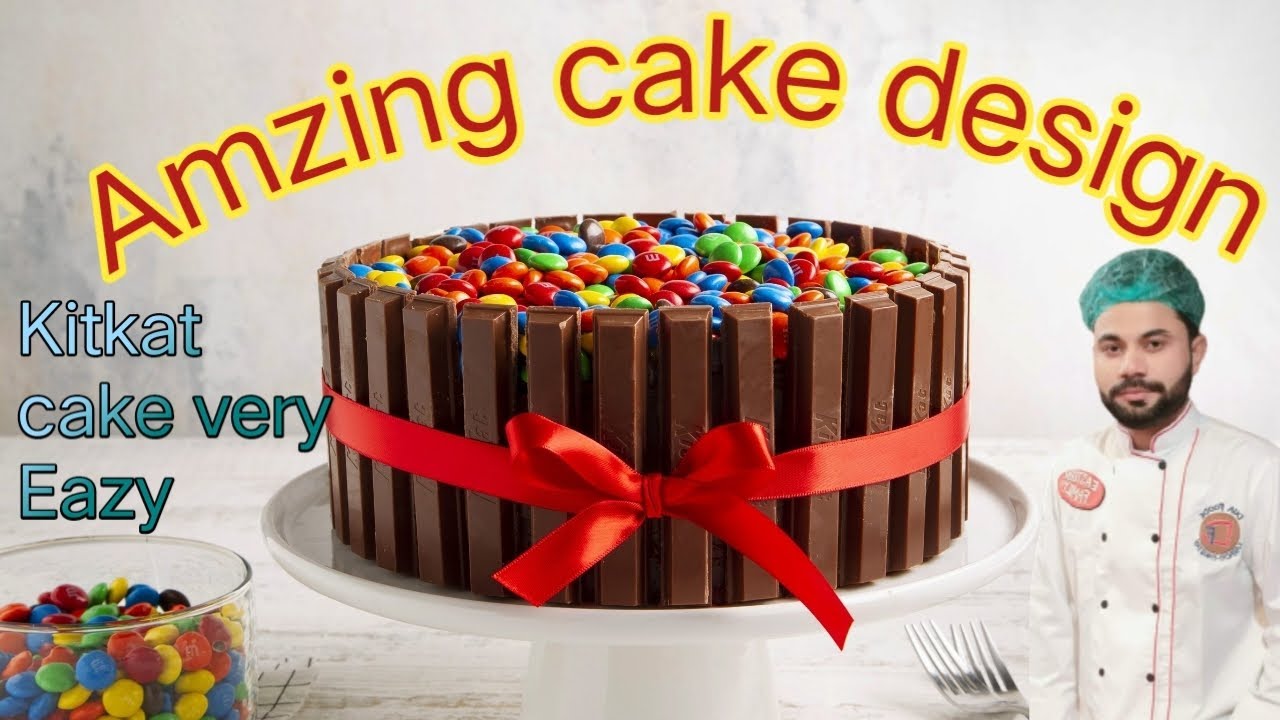 How make kitkat cake | kitkat cake decoration ideas | look very ...