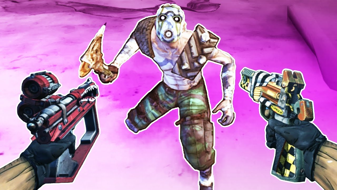 BLASTING PSYCHOS with AWESOME GUNS in BORDERLANDS 2 VR! - YouTube