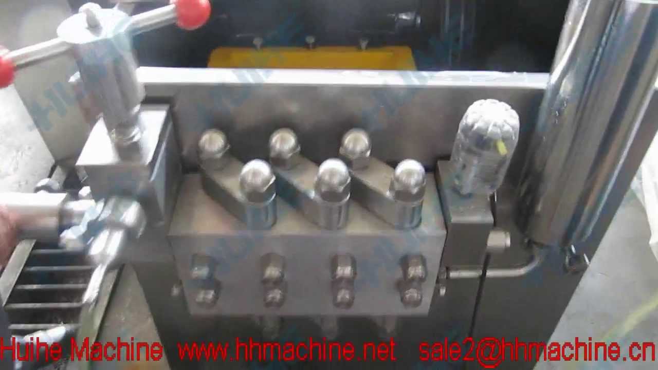 high-pressure homogenizer operation demo video - YouTube
