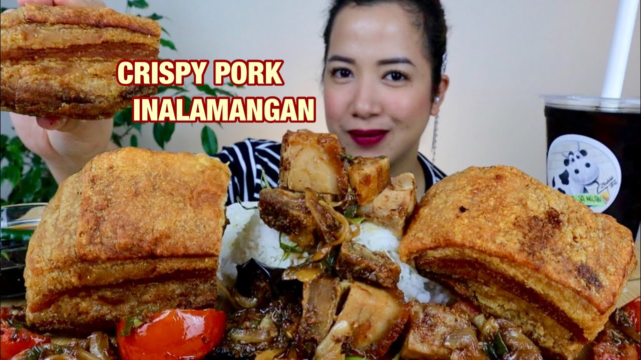 CRISPY PORK INALAMANGAN | LECHON KAWALI | MUKBANG PHILIPPINES 🇵🇭 - YouTube