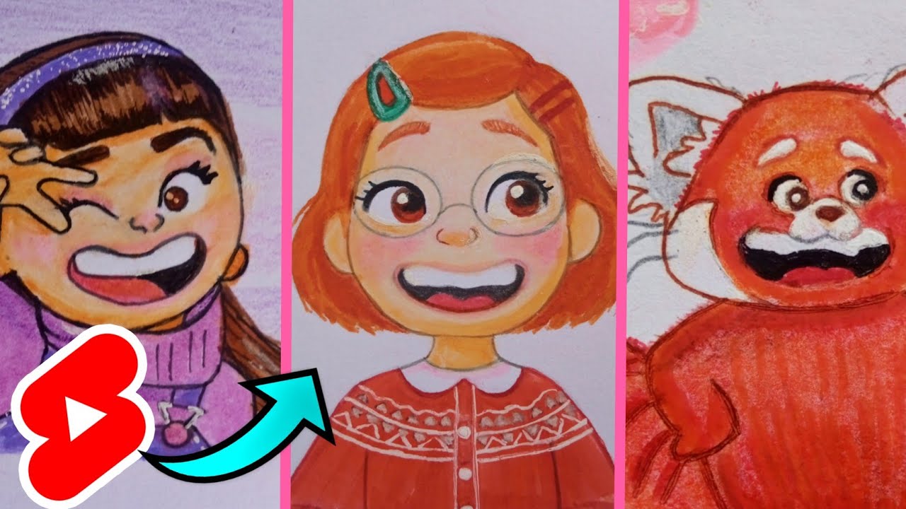 turning red drawings 🐾 - YouTube