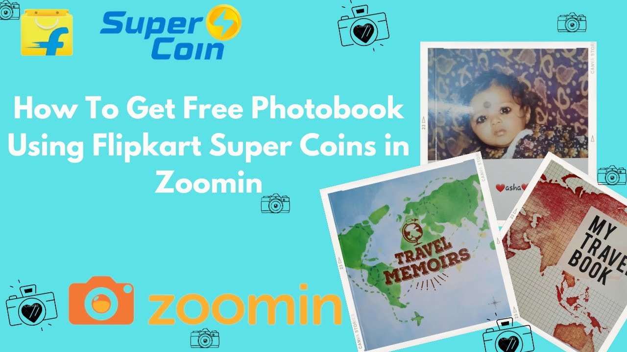How to get free photo book in zoomin using flipkart coins - YouTube