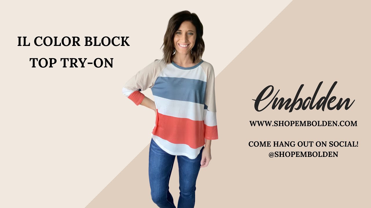 IL Color Block Top Try-On - YouTube