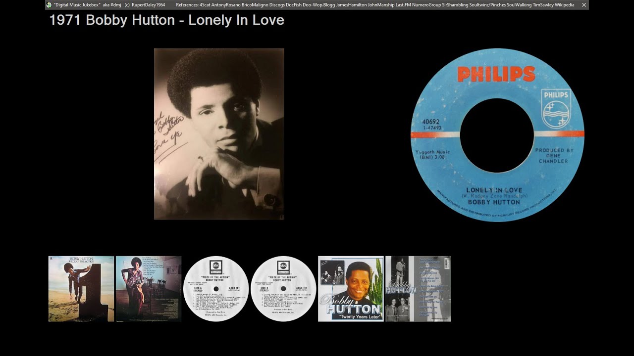 1971 MID: Bobby Hutton - Lonely In Love [PHILIPS 40709] - YouTube