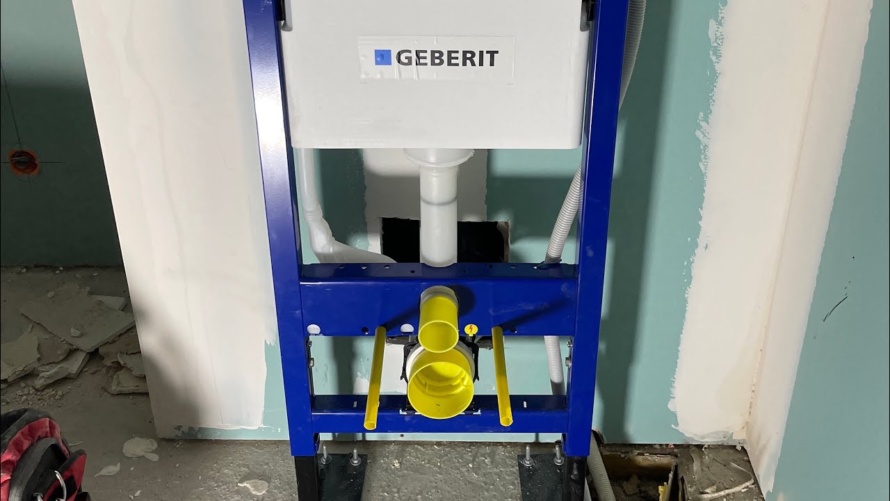 Installation complète d'un WC suspendu de marque Geberit - YouTube