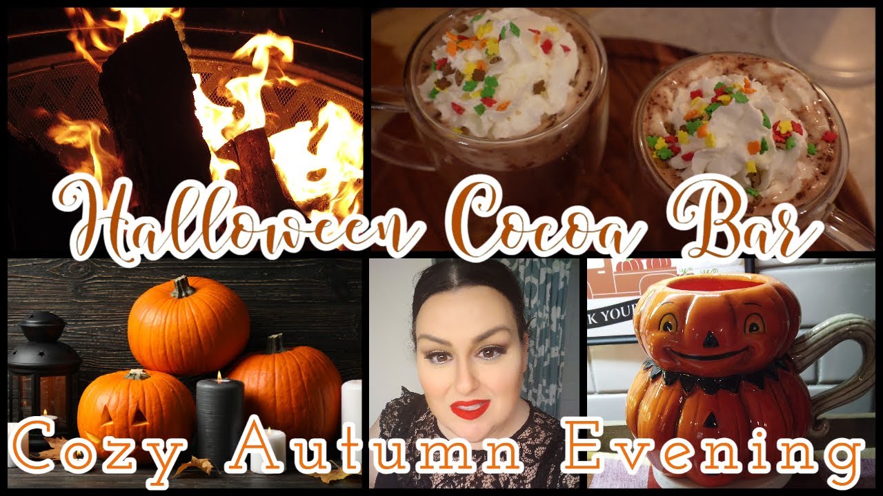 Halloween and Autumn Cocoa Bar | Cozy Autumn Firepit | Halloween Décor ...