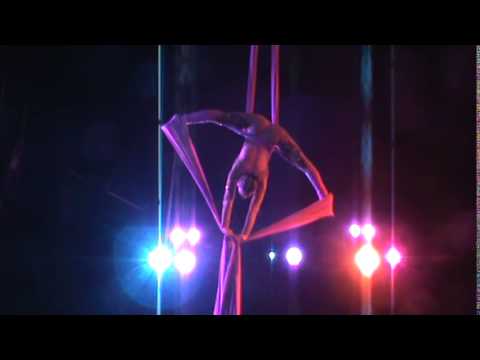Silk Curtain Dancer at Circus Circus Las Vegas - YouTube