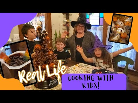 Real Life Cooking With Kids! Delicious and Simple Halloween Food - YouTube