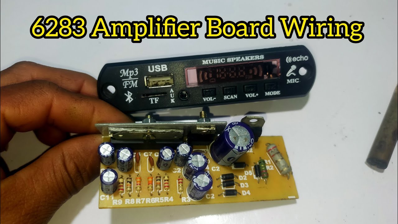 CD 6283 IC Amplifier Board A To Z Wiring Testing || 6283 ic borad ...
