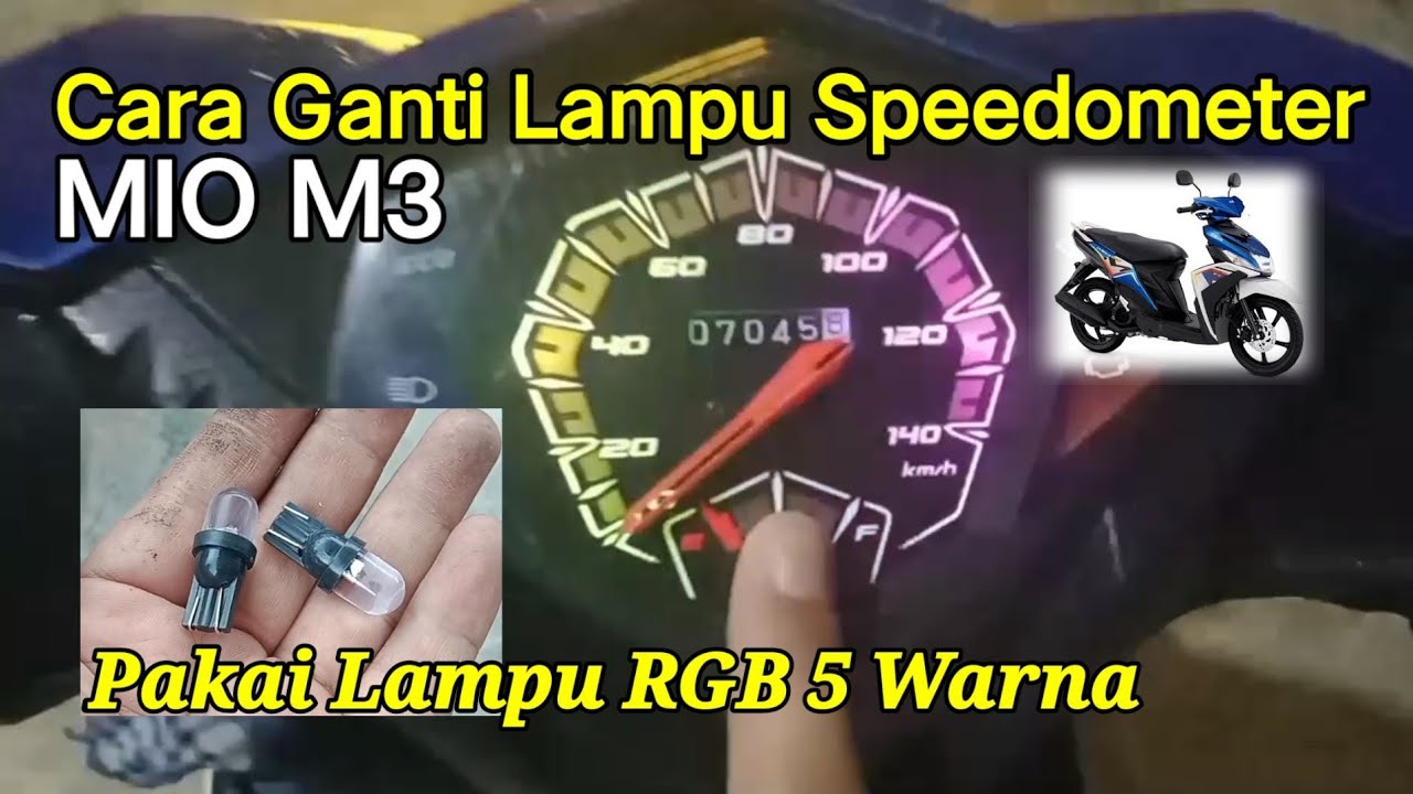 Cara Ganti Lampu Panel Speedometer Mio M3 - YouTube