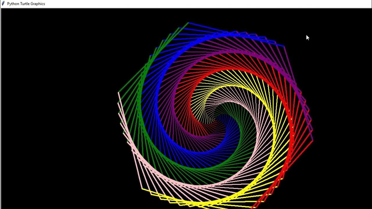 Colorful Benzene in Python Turtle 🌈🐢 (This video will satisfy you 😊) - YouTube