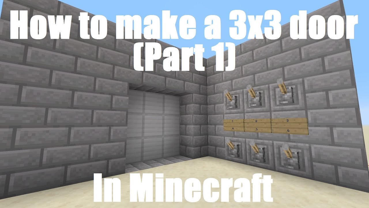 How to make a 3x3 door in Minecraft (Part 1) - YouTube