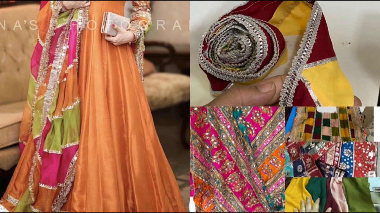 How To Make Chata Patti Border Lace At Home/Chata Patti lace for neck ...