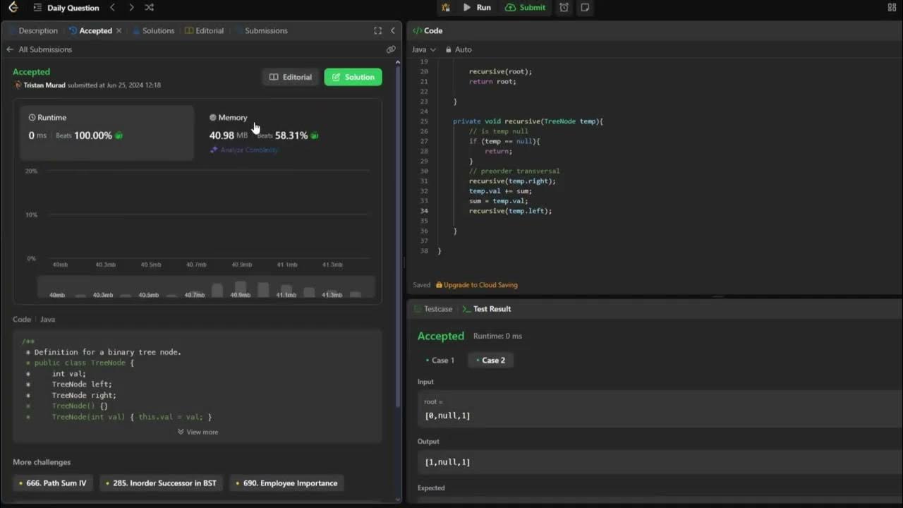 Leetcode 1038 Binary Search Tree To Greater Sum Tree Youtube
