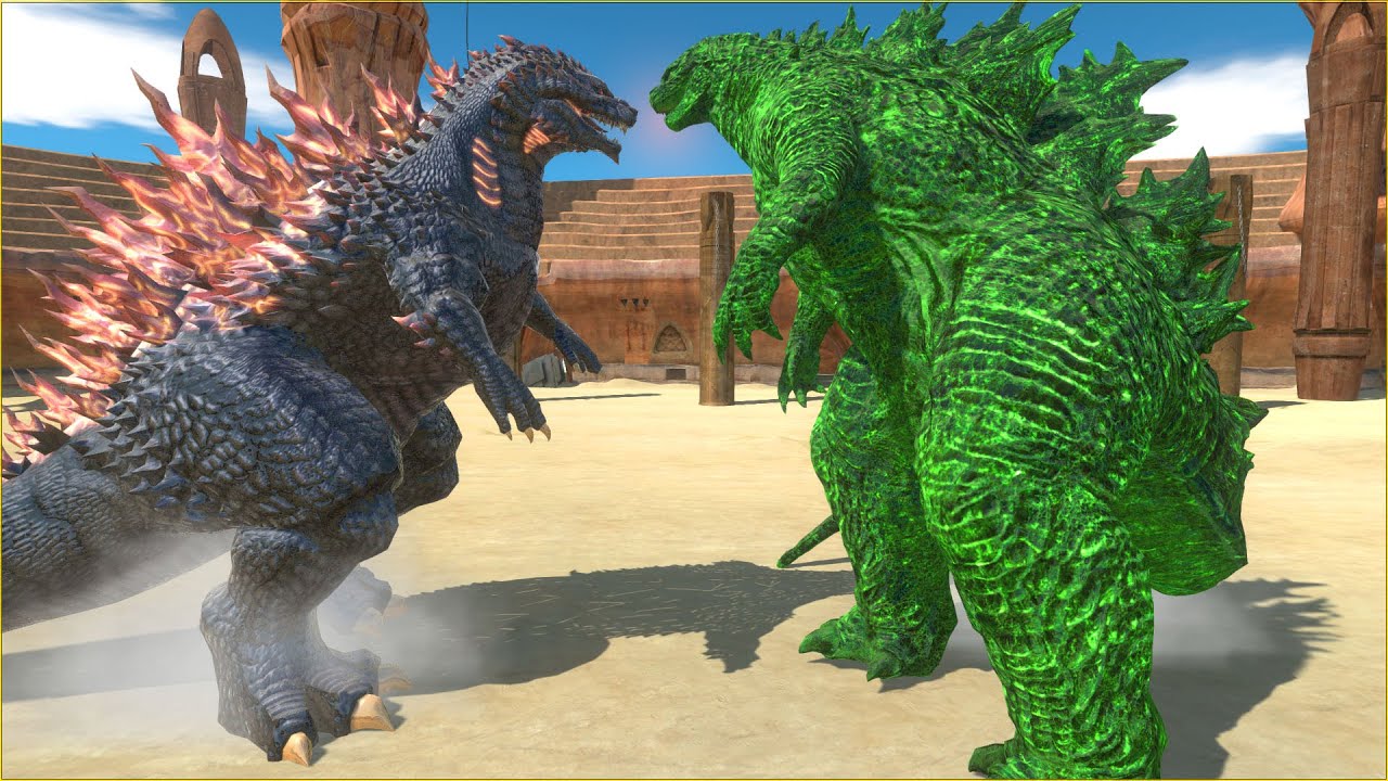 GOJIRA VS GODZILLA GREEN - Animal Revolt Battle Simulator - YouTube