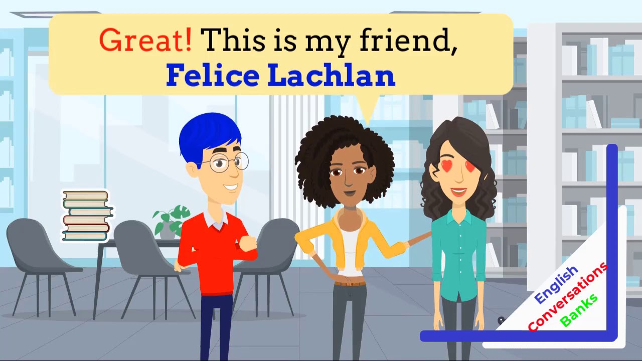 Introducing a Friend | Learn English conversation - YouTube