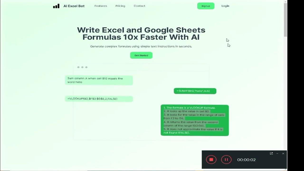 How to Write Excel and Google Sheets Formulas 10x Faster With AI Excel Bot || Ai Worldlands ...